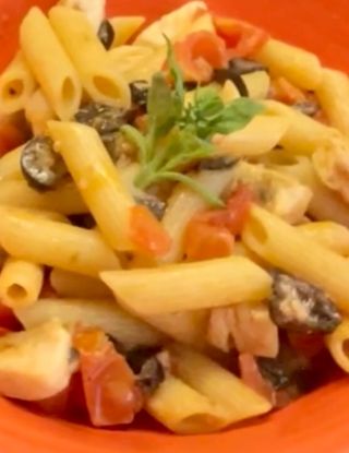 Pasta con merluzzo, olive e pomodorini - Al.ta Cucina | lecosinedellacuoca