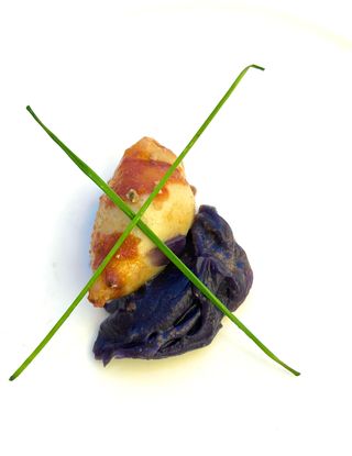 Calamaro ripieno e pure di patata viola - Al.ta Cucina | lucia.pavanastolfo
