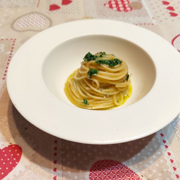 Spaghetti "Il Cappelli" Monograno Felicetti Aglio, Olio, Birra Ichnusa ...