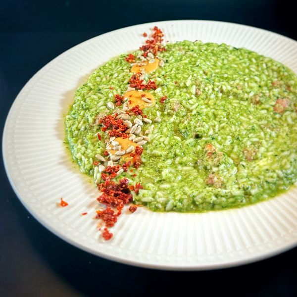 Risotto con Crema di Catalogna, Salsiccia e Crema di Arachidi - Al.Ta ...