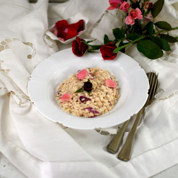 Risotto ai petali di rosa - Al.Ta Cucina | lucianaincucina
