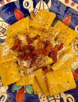 Carbonara con Gigantoni Pasta Garofalo - Al.ta Cucina | Gnamseppe
