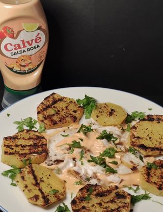Filetto di spigola con patate e Salsa Rosa Calvé. - Al.ta Cucina ...