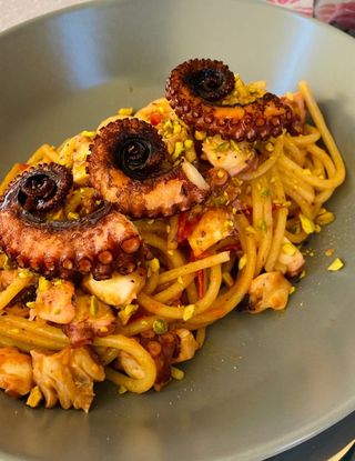 Spaghetti con polpo croccante - Al.ta Cucina | alessia028