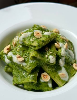 Gigantoni Pasta Garofalo con crema di spinaci, gorgonzola e noci - Al ...