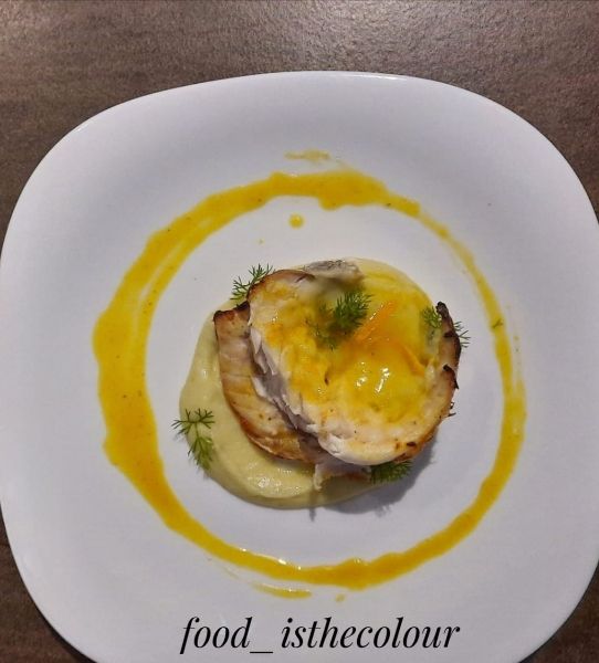 Turbante di spigola su crema di finochi | Al.ta Cucina