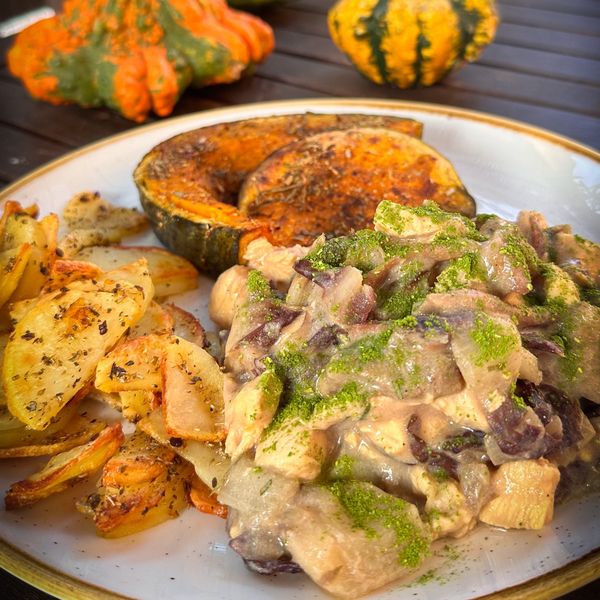 BOCCONCINI DI POLLO CREMOSI con PORCINI E RADICCHIO - Al.Ta Cucina ...