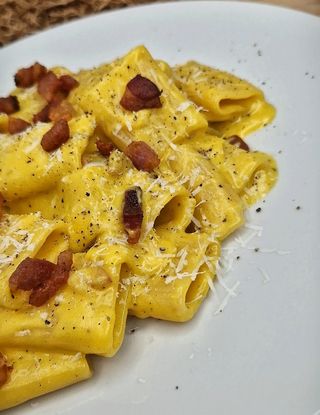 Gigantoni alla carbonara - Al.ta Cucina | michele.rosa90