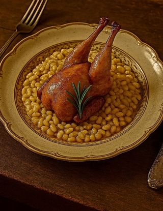Quaglie arrosto con risotto rustico - Al.ta Cucina | visciola.versilia