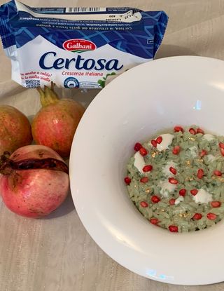 Risotto al the matcha con alga nori e melograno - Al.ta Cucina | sonia009