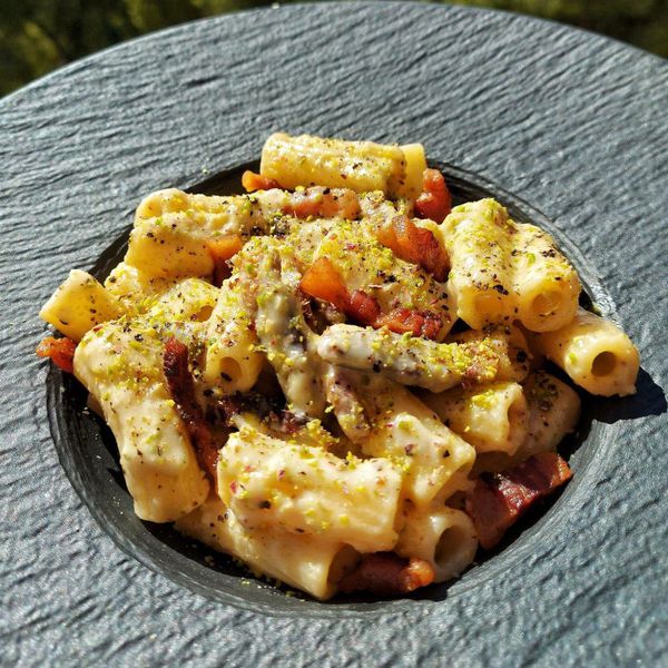 Gricia cremosa ai pistacchi | Al.ta Cucina