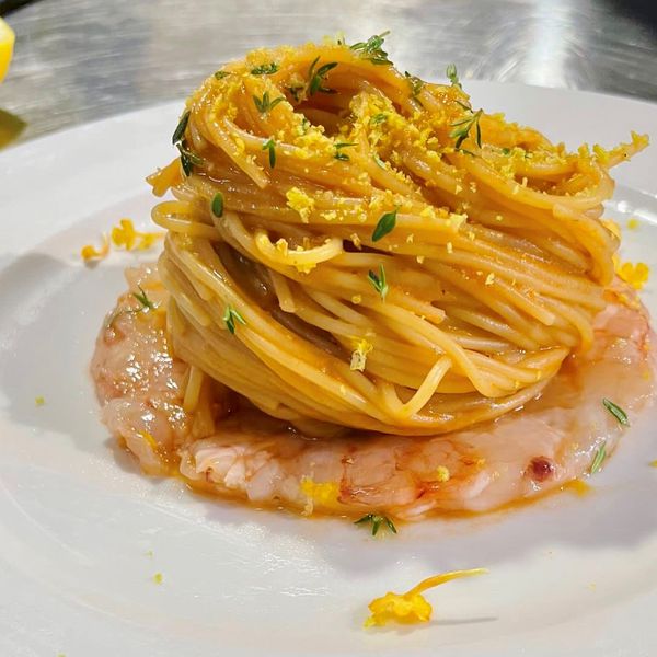 SPAGHETTINO ALL’ESSENZA DI GAMBERO ROSSO | Al.ta Cucina