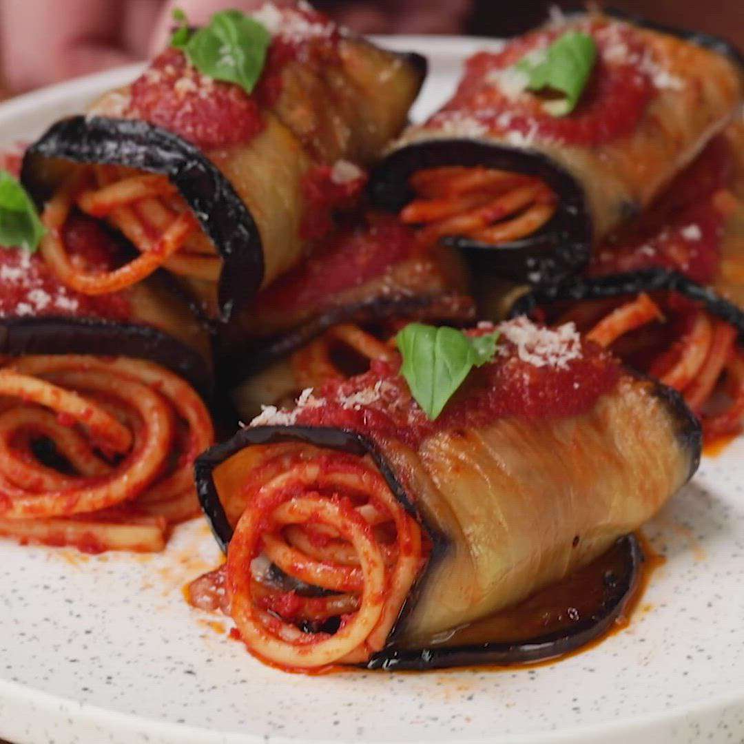 Involtini di melanzane ripieni di spaghetti | Al.ta Cucina