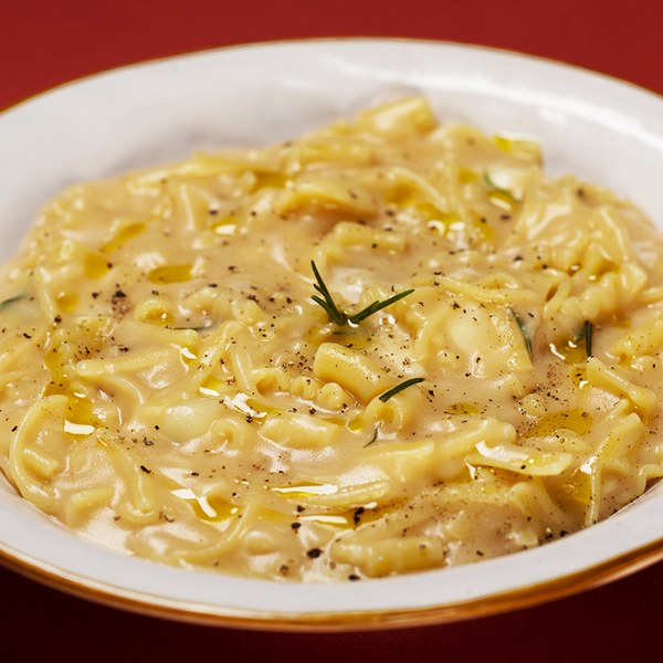 Pasta Mista provola e patate - Al.ta Cucina