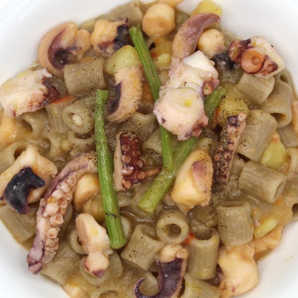 Pasta e patate con polpo | Al.ta Cucina