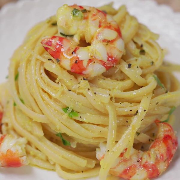 Linguine Al Limone Con Mazzancolle Al Ta Cucina