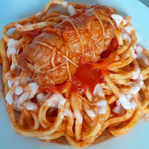 Troccoli con Ragù di Braciole e Crema al Parmigiano | Al.ta Cucina